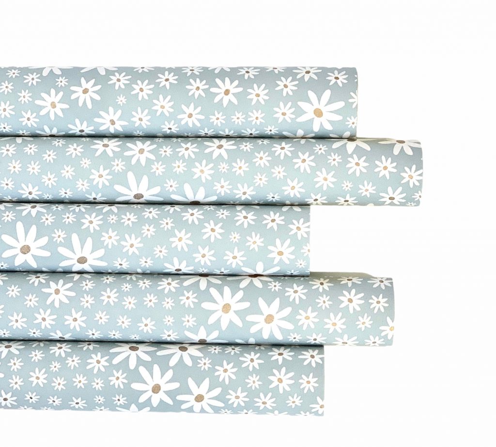 Wrapping Paper Light Blue Daisy | Daily Wrap