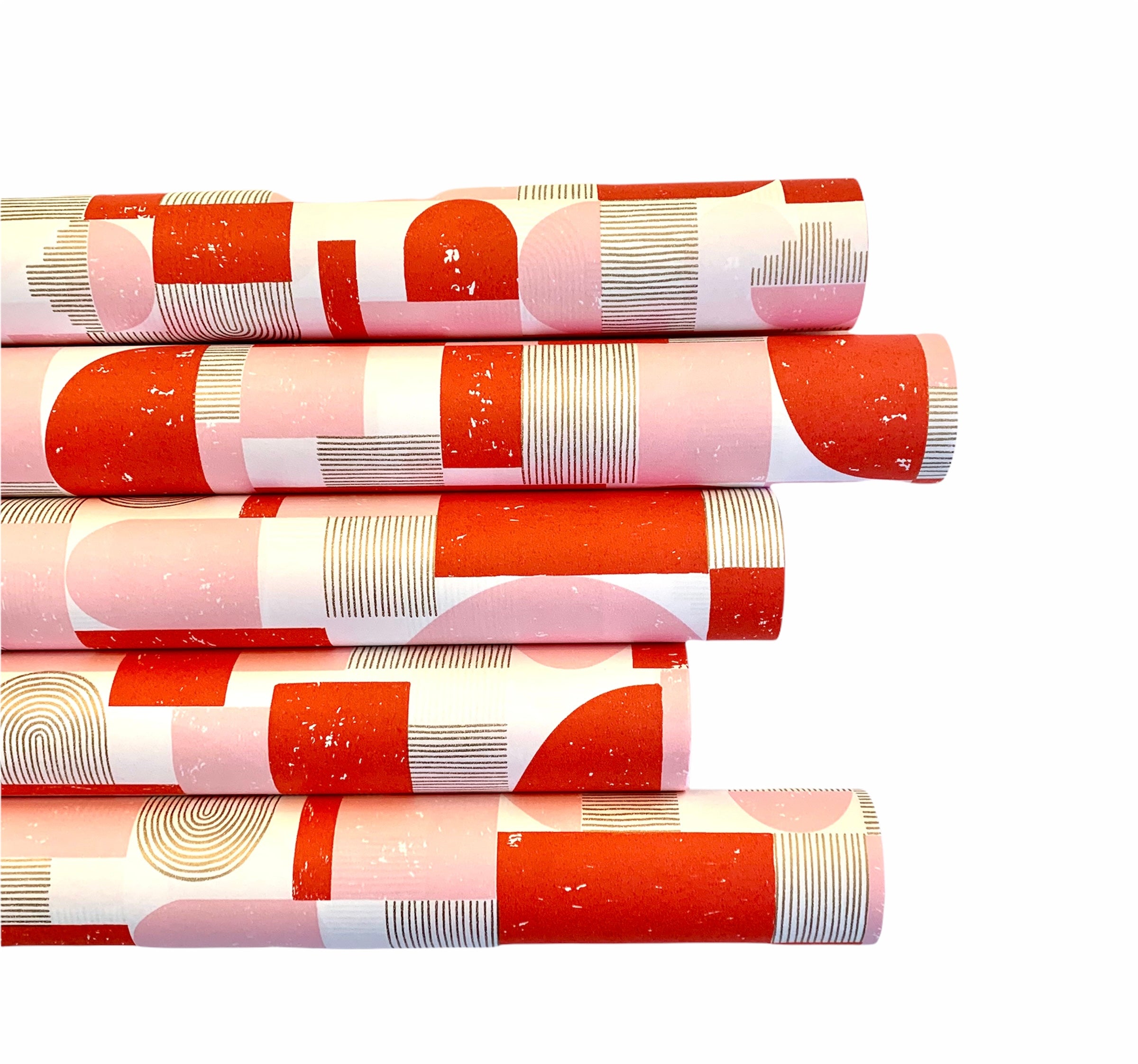 Wrapping Paper Pink and Red Arches | Daily Wrap